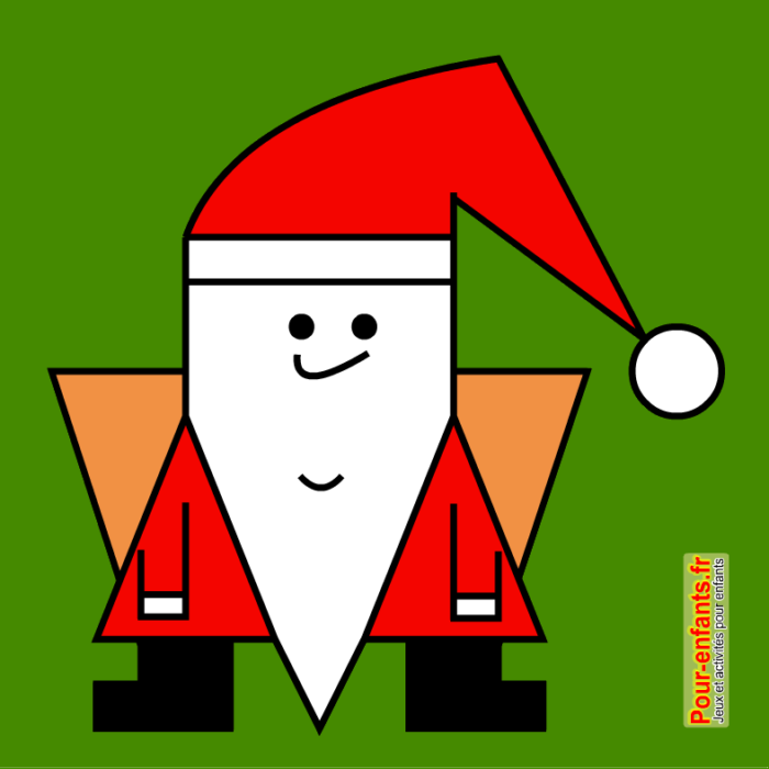 dessin-pere-noel-3 - Charades, mots cachés, jeux, devinettes, pour enfants.