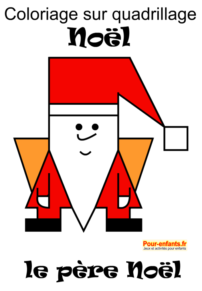 dessin-pere-noel - Charades, mots cachés, jeux, devinettes, pour enfants.