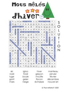 mots caches hiver Archives - Charades, mots cachés, jeux, devinettes ...