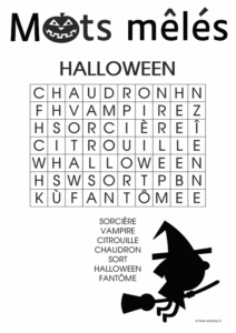 mots-meles-halloween-10 - Charades, mots cachés, jeux, devinettes, pour ...
