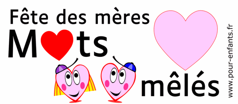 Mots cachés pour la fête des mères, à imprimer. Avec solution.